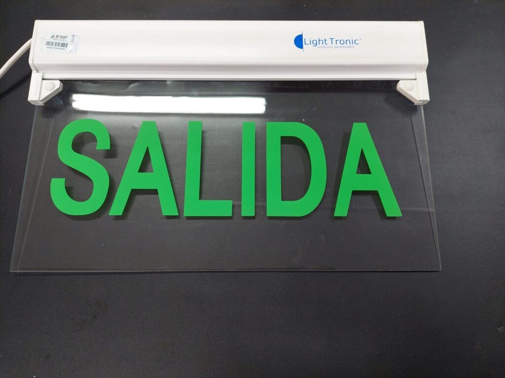 Cartel de led de salida – Electrotécnica